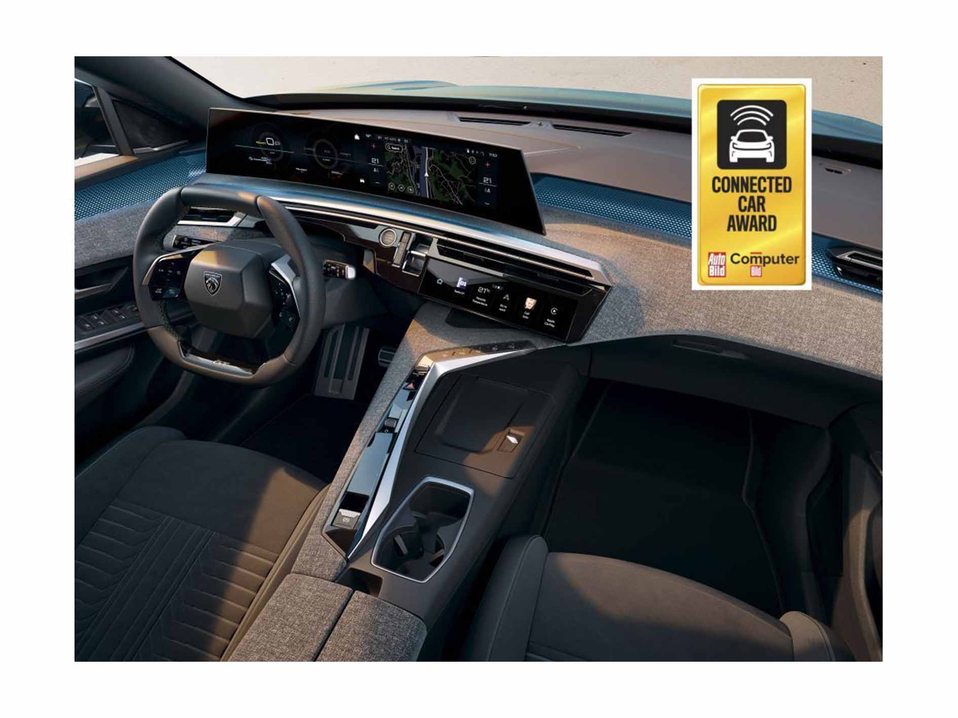 PEUGEOT Panoramic i-Cockpit® wint Connected Car Award 2023